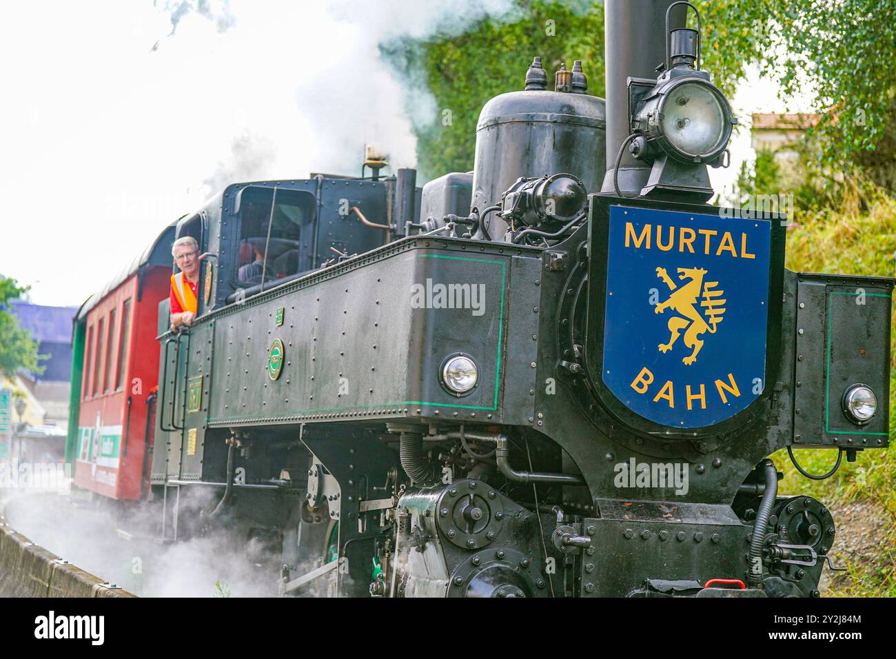 Murtalbahn, Dampflokomotive, historische Eisenbahn, Nostalgiezug ...