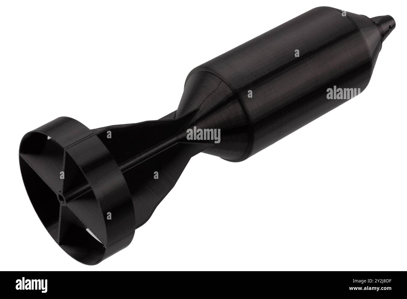 3d printed bomb for small combat drone isolated on white background ...