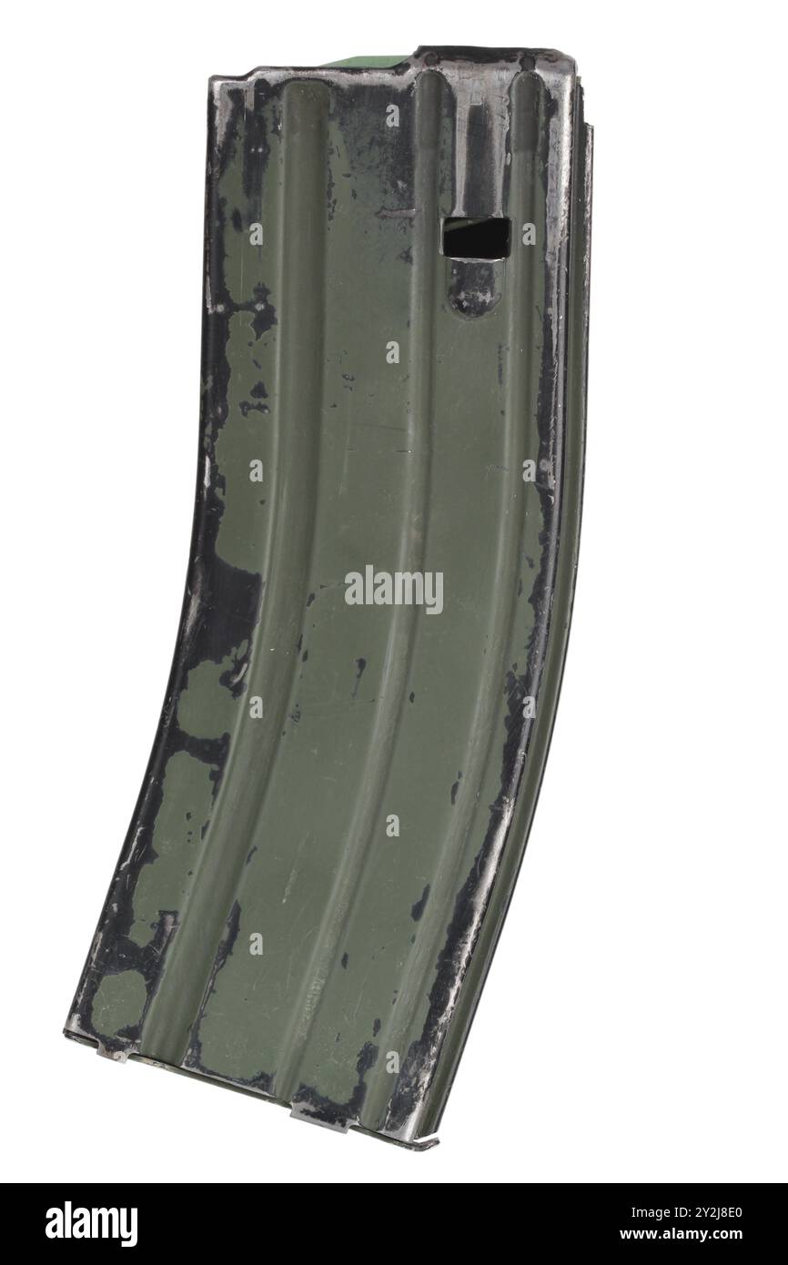 Standard issue 30-round M16 magazine isolated on white background Stock ...