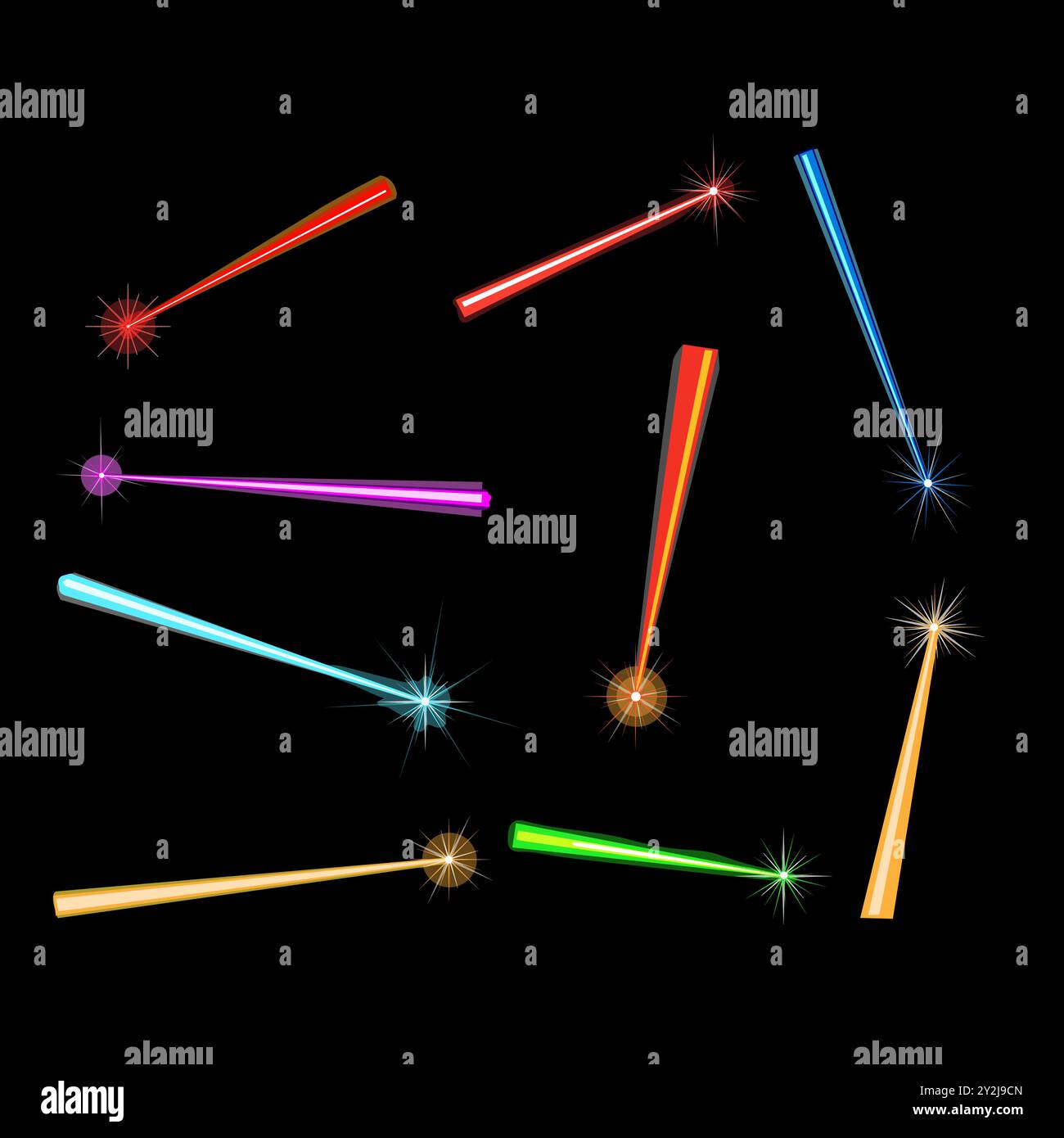 laser beam set cartoon vector illustration Stock Vector Image & Art - Alamy