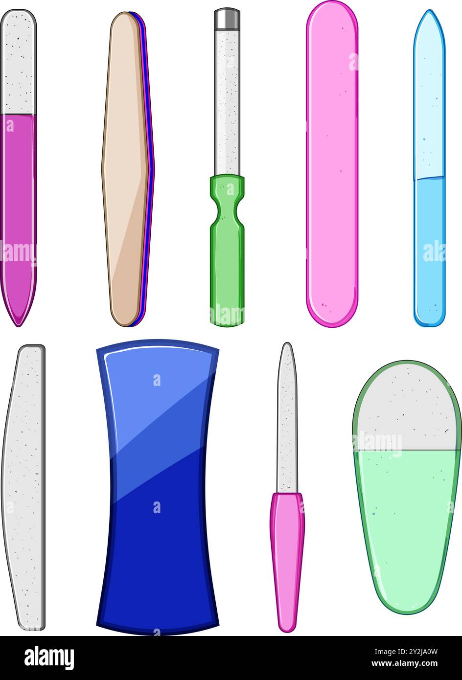 nail file set cartoon vector illustration Stock Vector Image & Art - Alamy