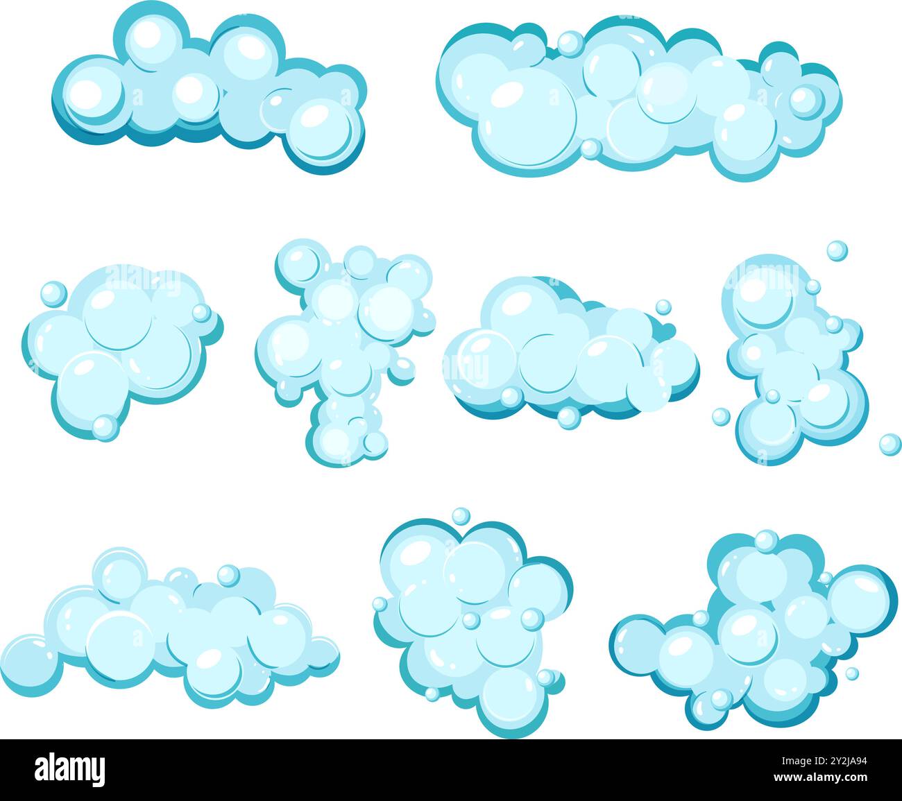 shampoo foam set cartoon vector illustration Stock Vector Image & Art ...