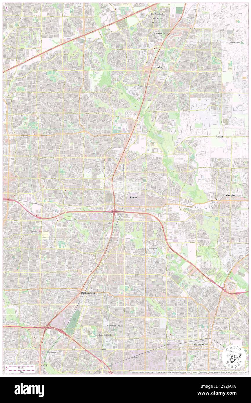 Map of plano texas Cut Out Stock Images & Pictures - Alamy