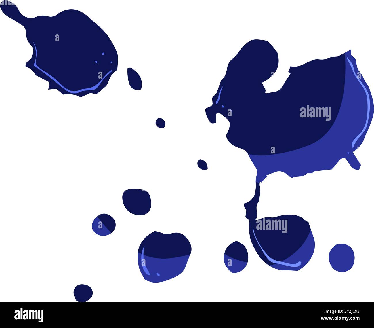 drip ballpoint pen splatter cartoon vector illustration Stock Vector ...