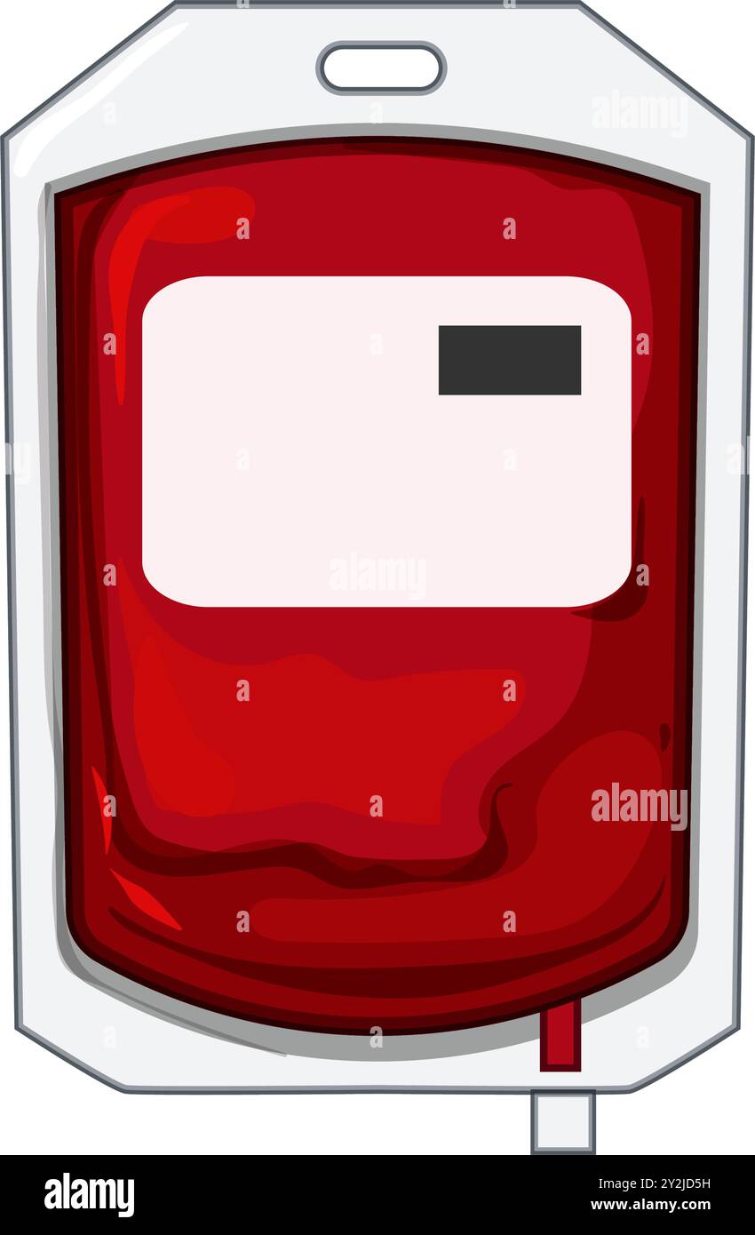 hemoglobin blood donor bag cartoon vector illustration Stock Vector ...