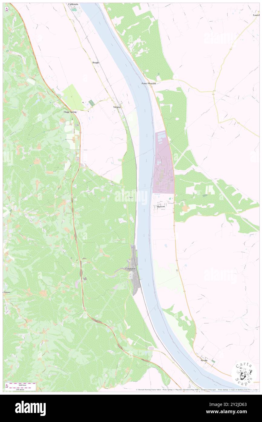 Pendleton county map hi-res stock photography and images - Alamy