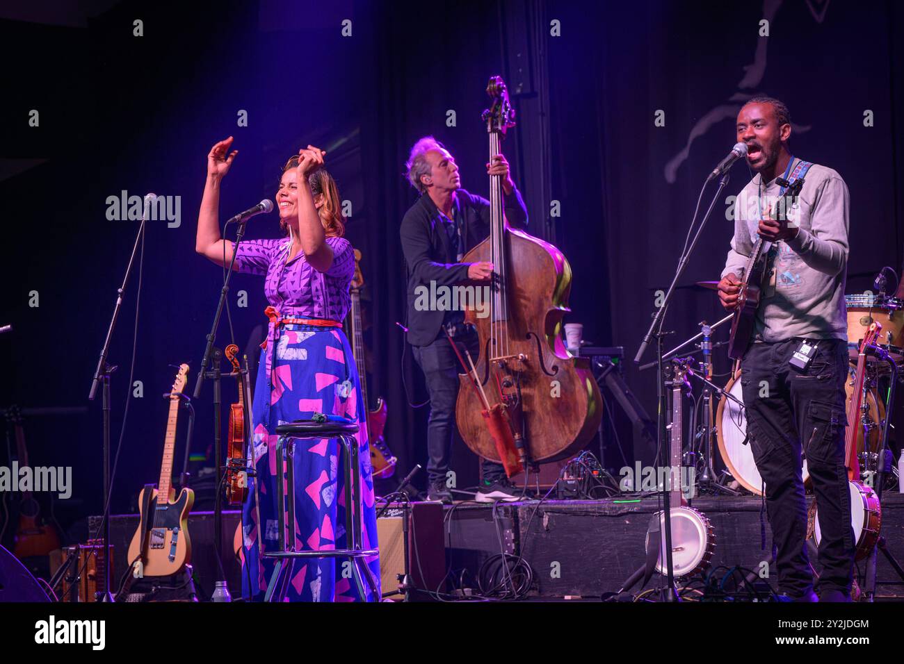 Rhiannon Giddens in concert Stock Photo - Alamy
