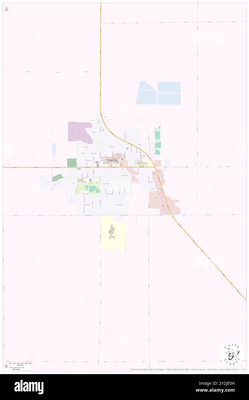 Map of mapleton minnesota Cut Out Stock Images & Pictures - Alamy