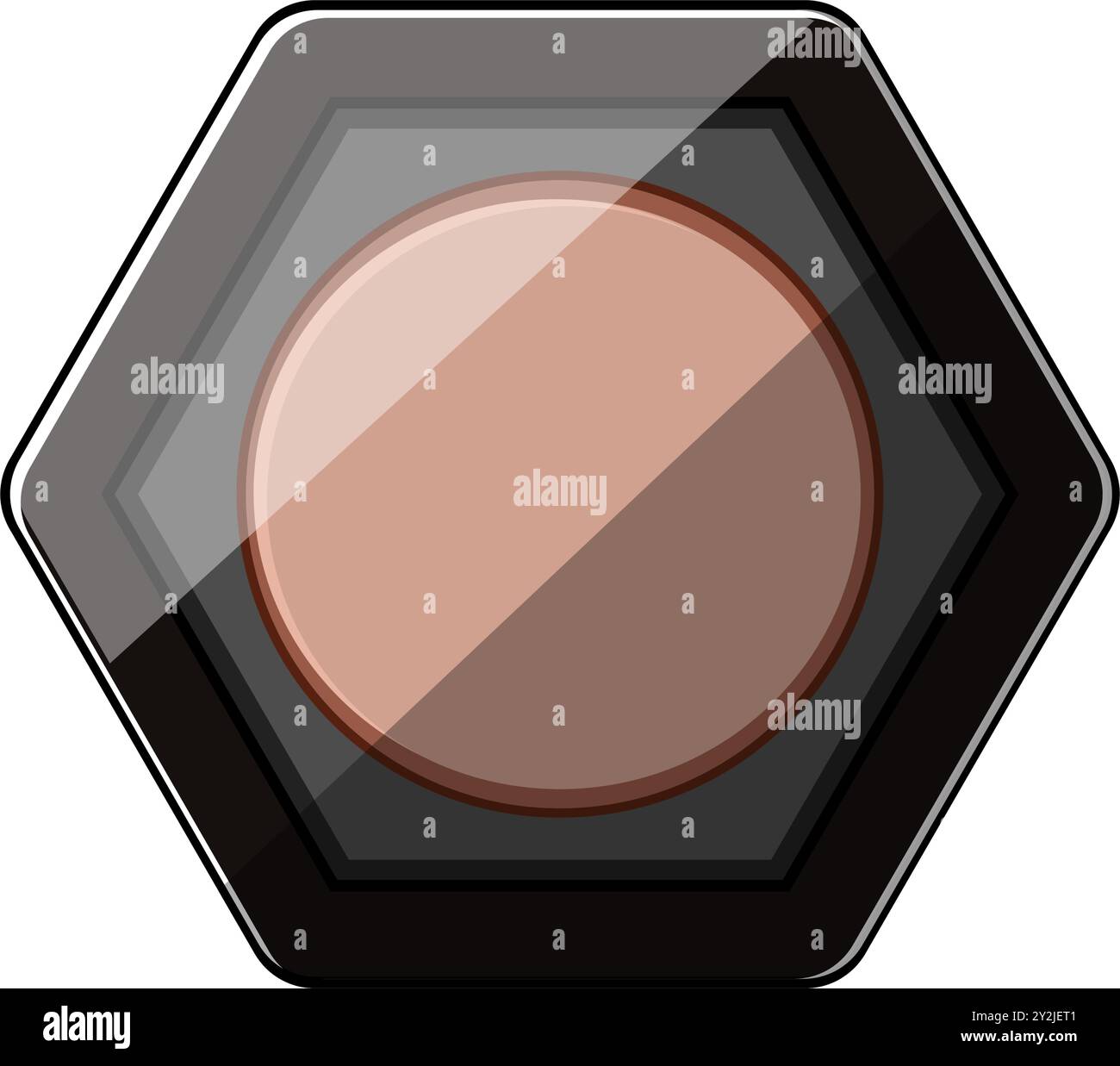 beauty blush compact cartoon vector illustration Stock Vector Image ...