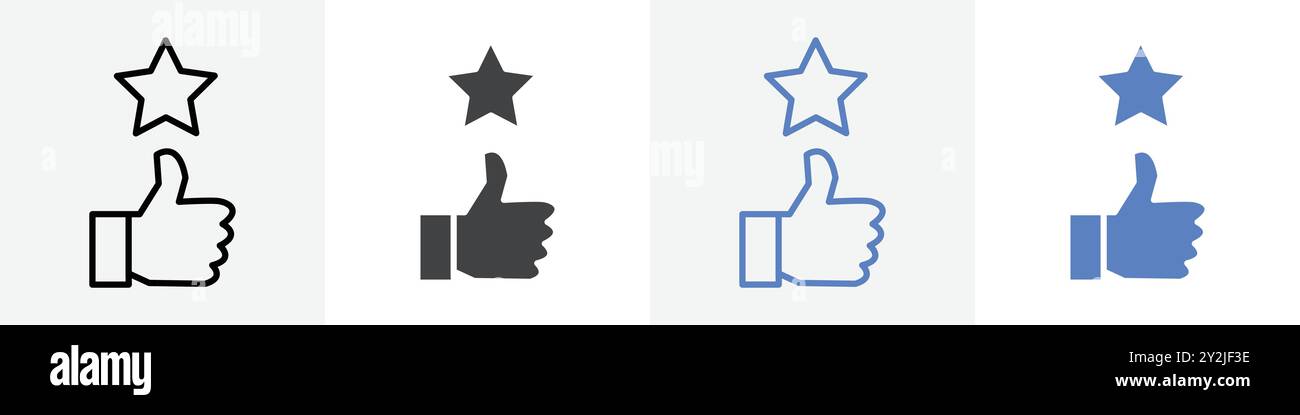 1 star rating icon linear thin line icon graphics set black and white ...