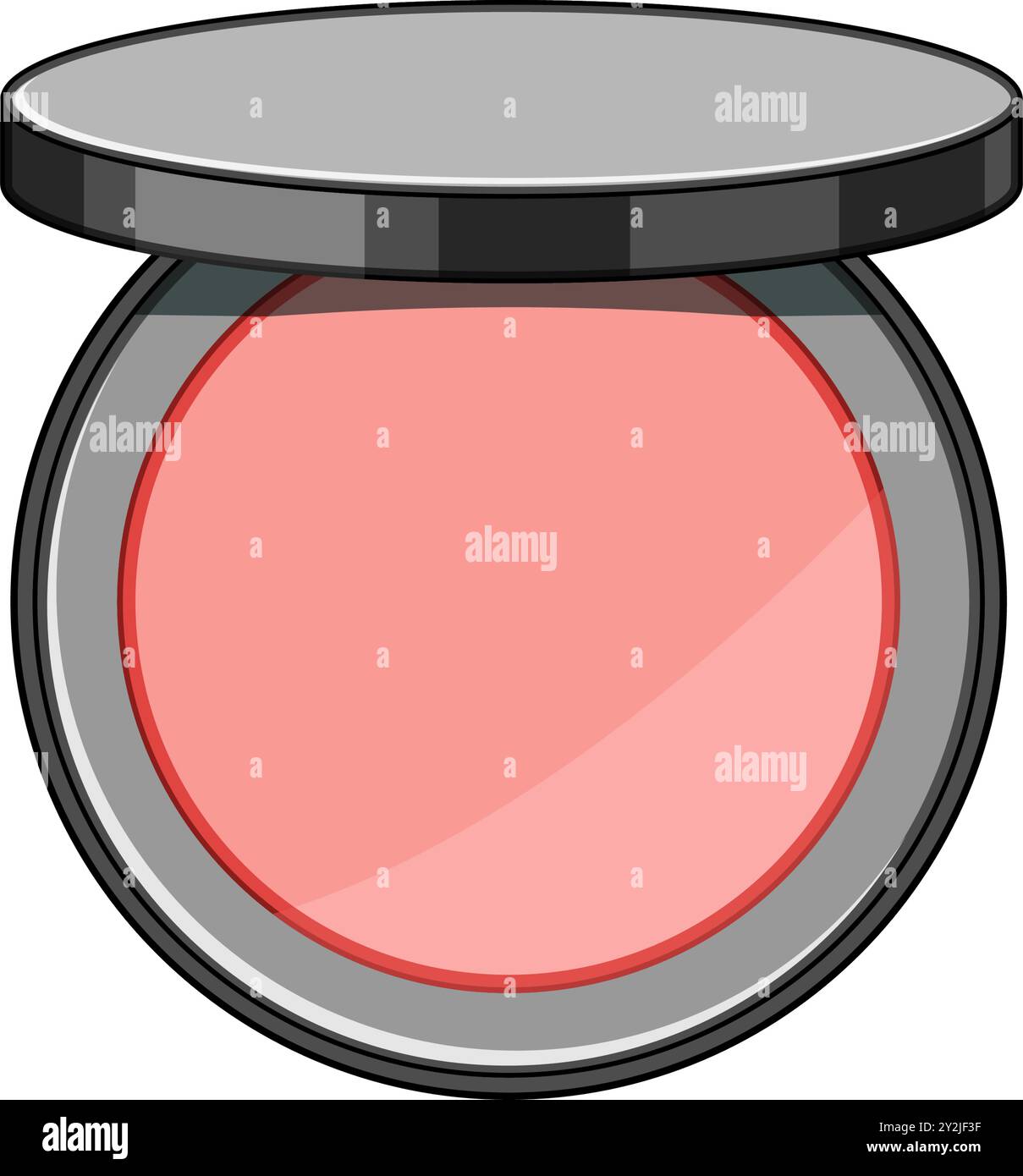 color blush compact cartoon vector illustration Stock Vector Image ...