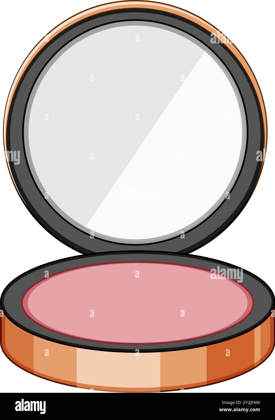 glow blush compact cartoon vector illustration Stock Vector Image & Art ...