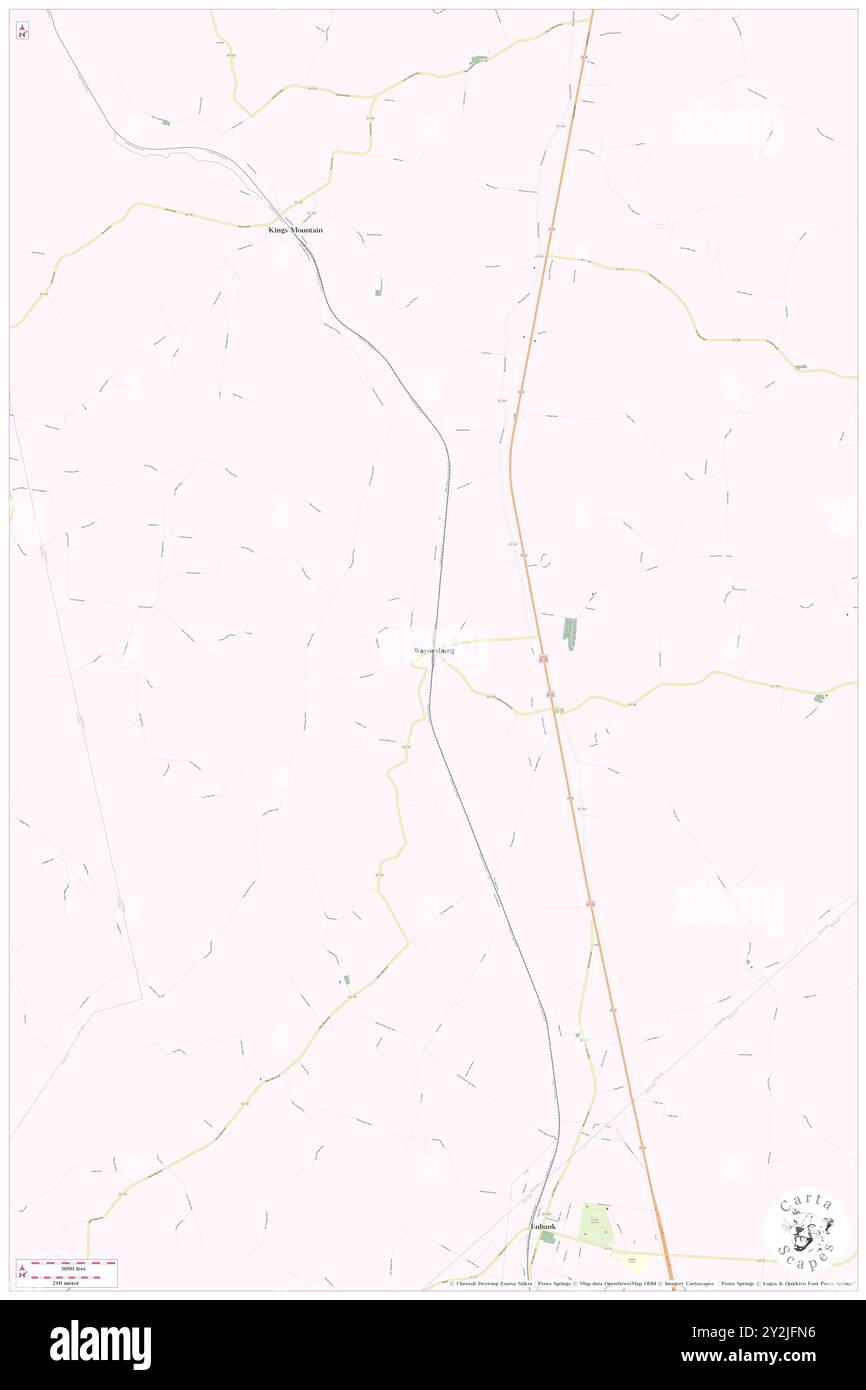 Map of waynesburg Cut Out Stock Images & Pictures - Alamy