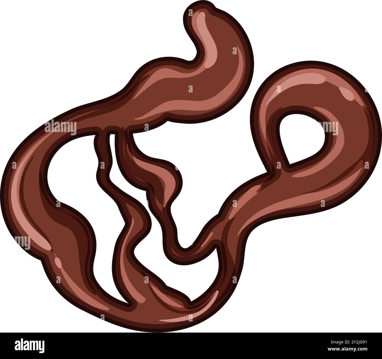 dessert chocolate drip sause cartoon vector illustration Stock Vector ...