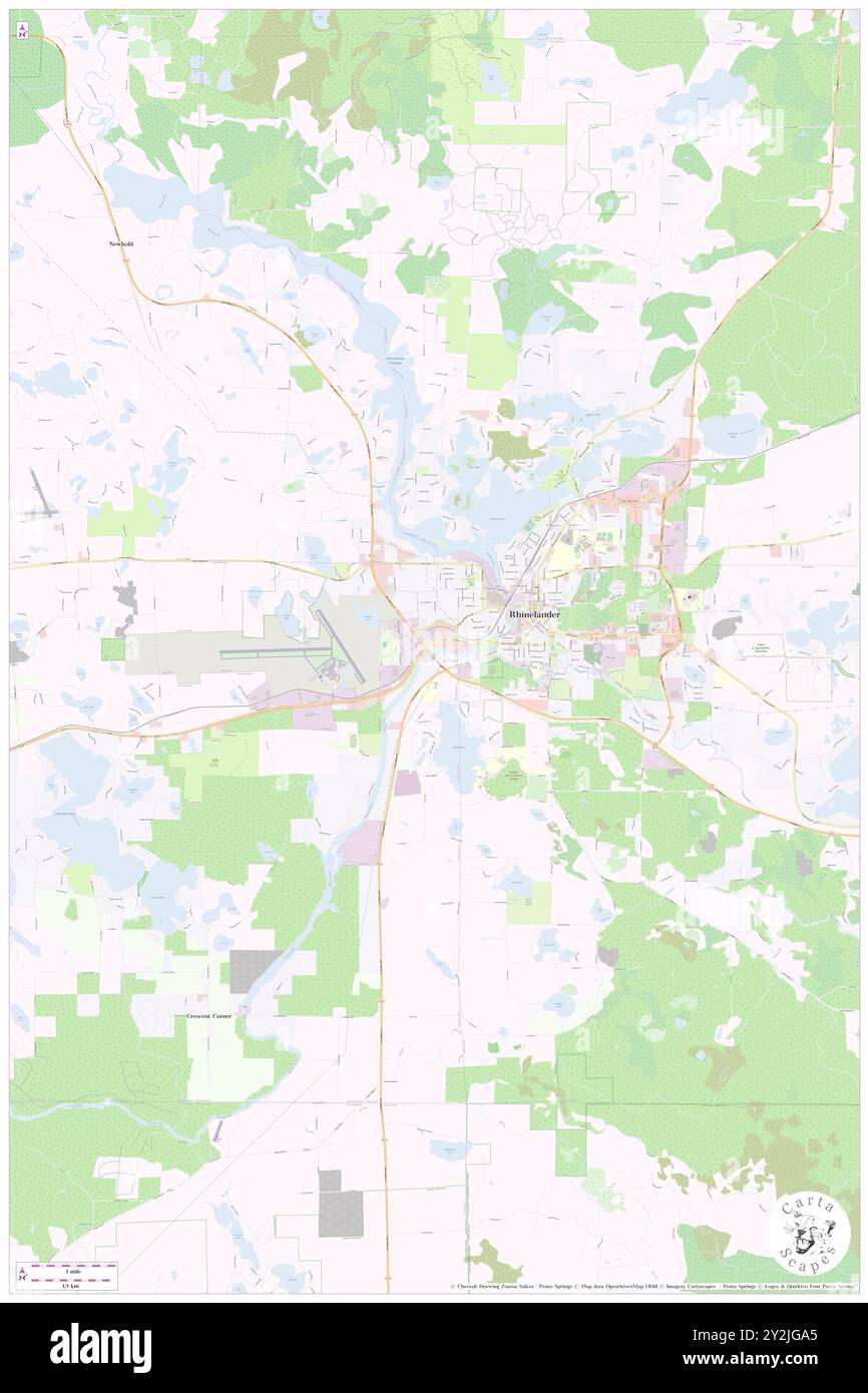 Map of rhinelander Cut Out Stock Images & Pictures - Alamy