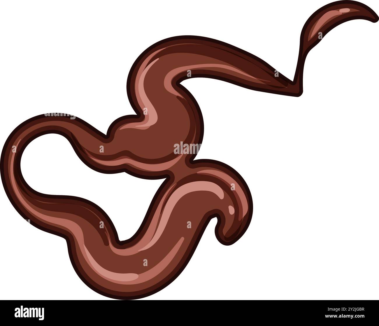 sweet chocolate drip sause cartoon vector illustration Stock Vector ...