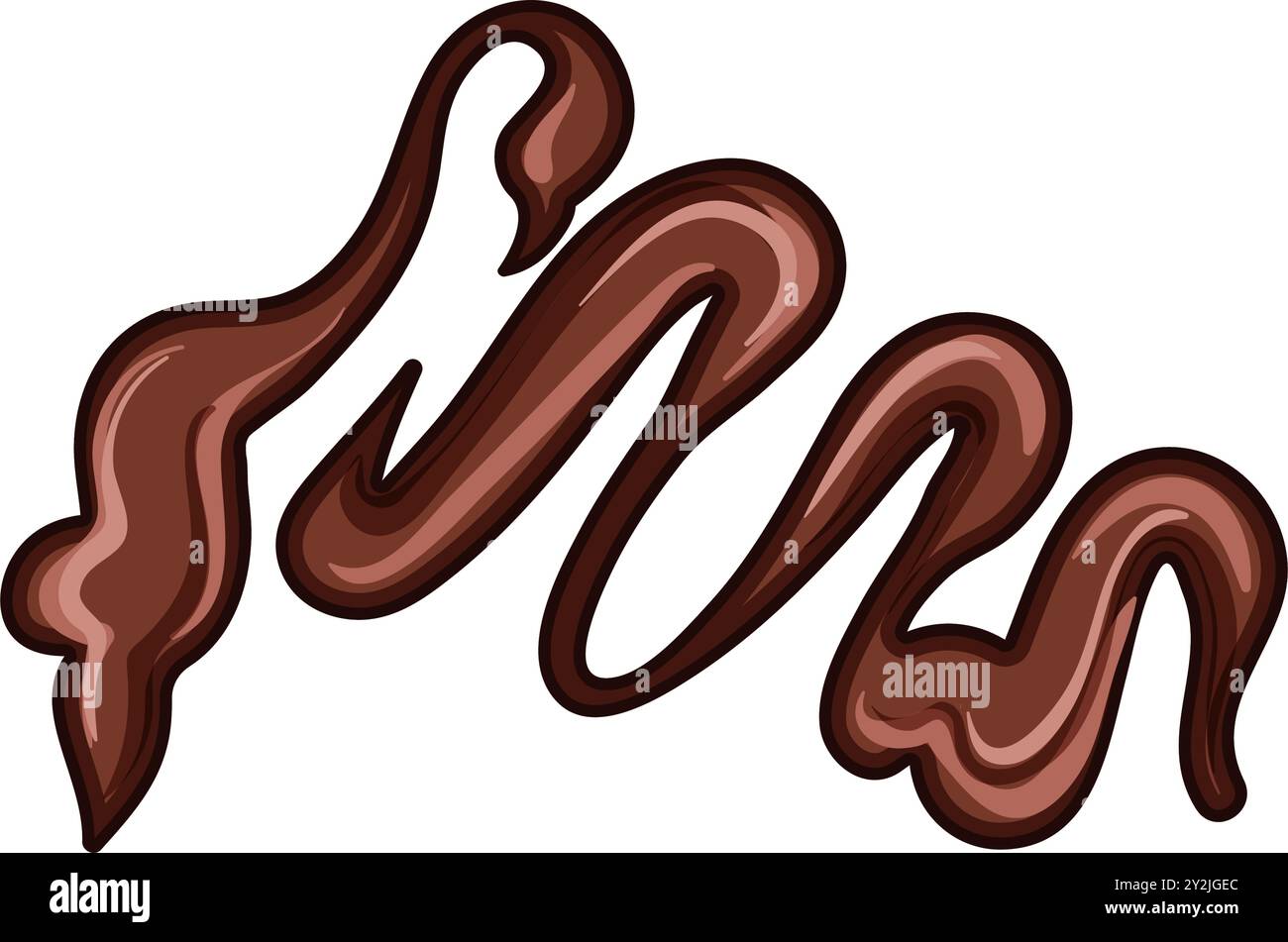 ganache chocolate drip sause cartoon vector illustration Stock Vector ...