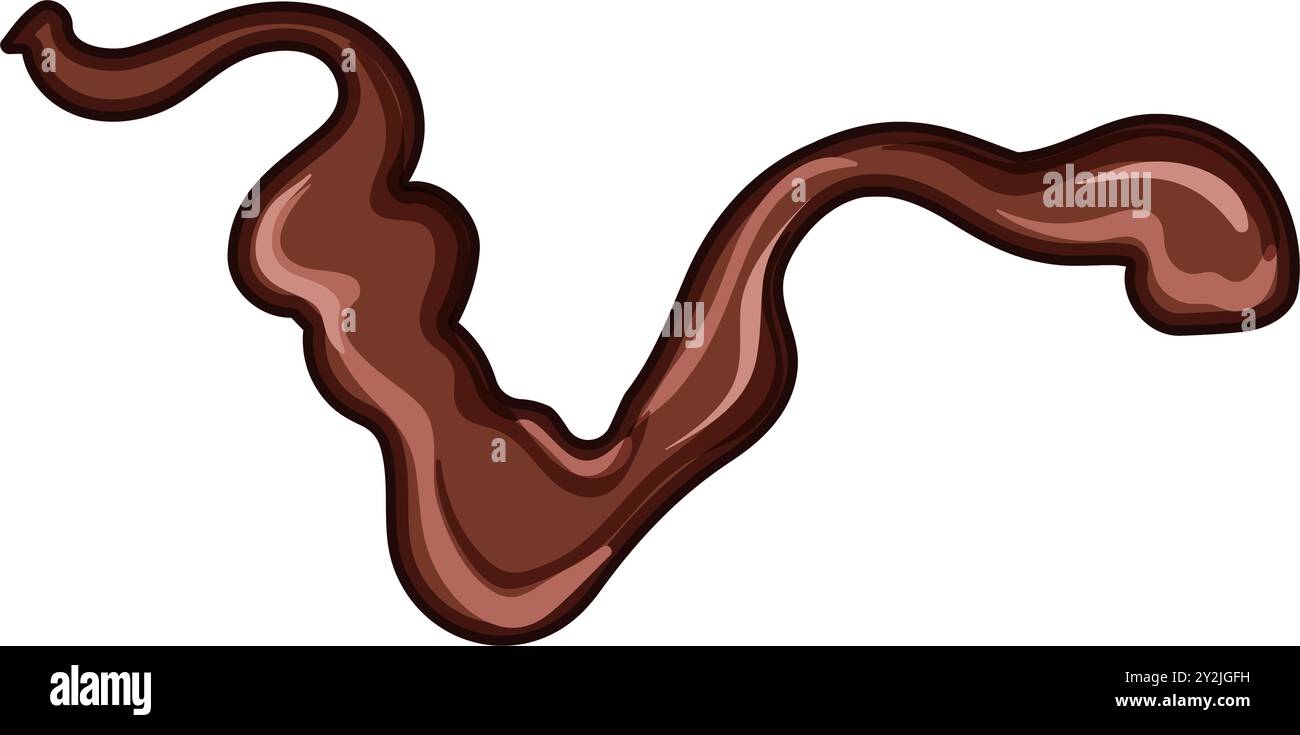 rich chocolate drip sause cartoon vector illustration Stock Vector ...