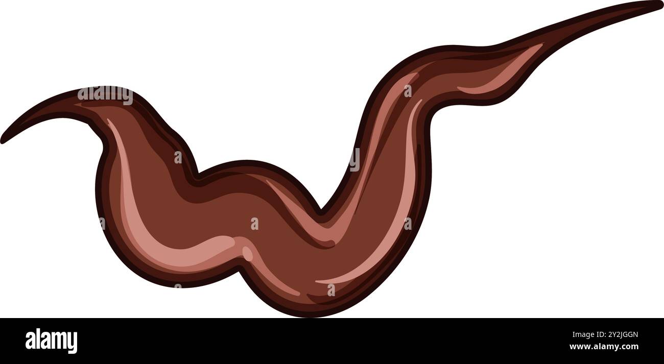 topping chocolate drip sause cartoon vector illustration Stock Vector ...