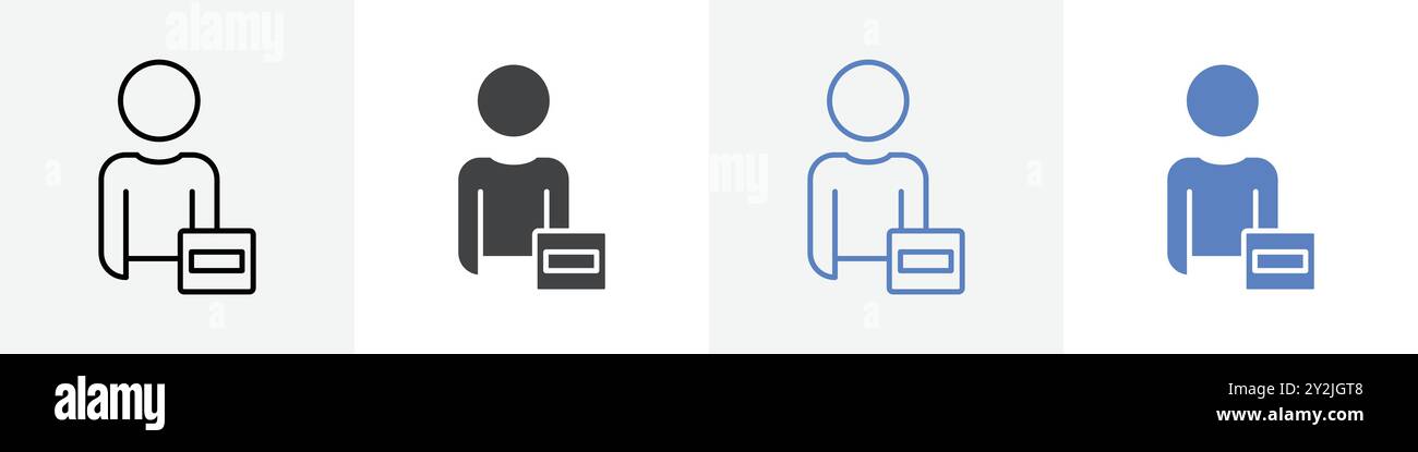 remove friend icon linear thin line icon graphics set black and white ...