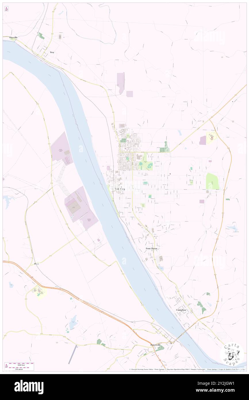 Map of tell city indiana Cut Out Stock Images & Pictures - Alamy