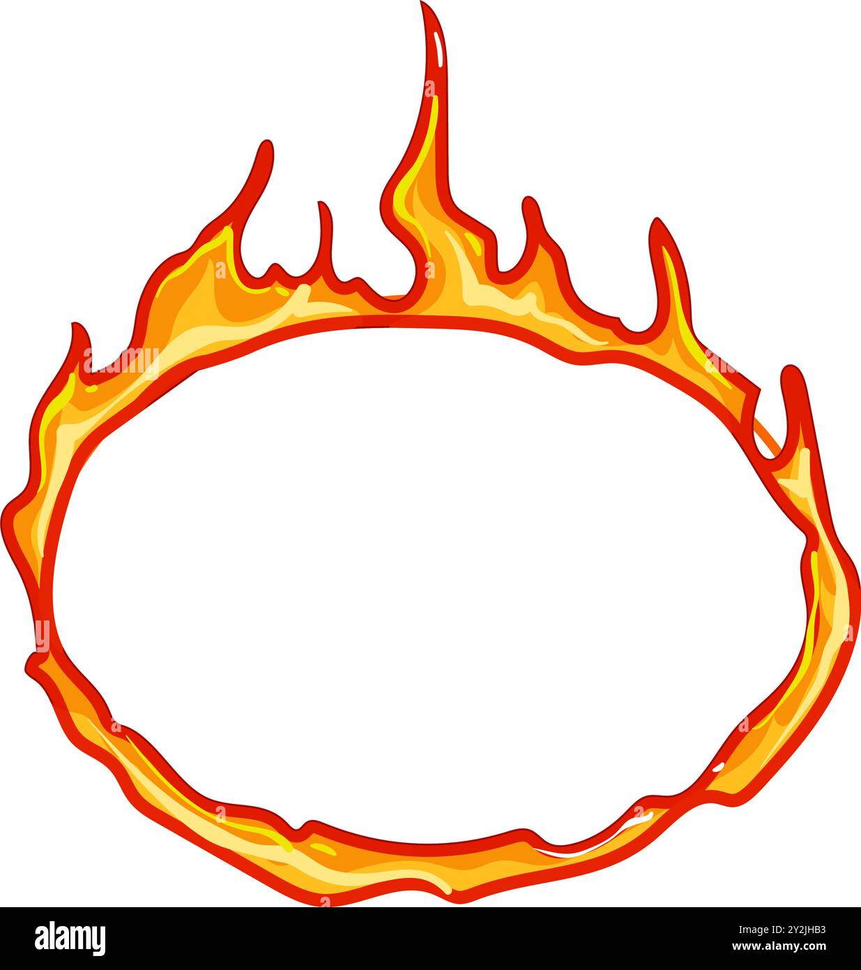 spark circle fire cartoon vector illustration Stock Vector Image & Art ...