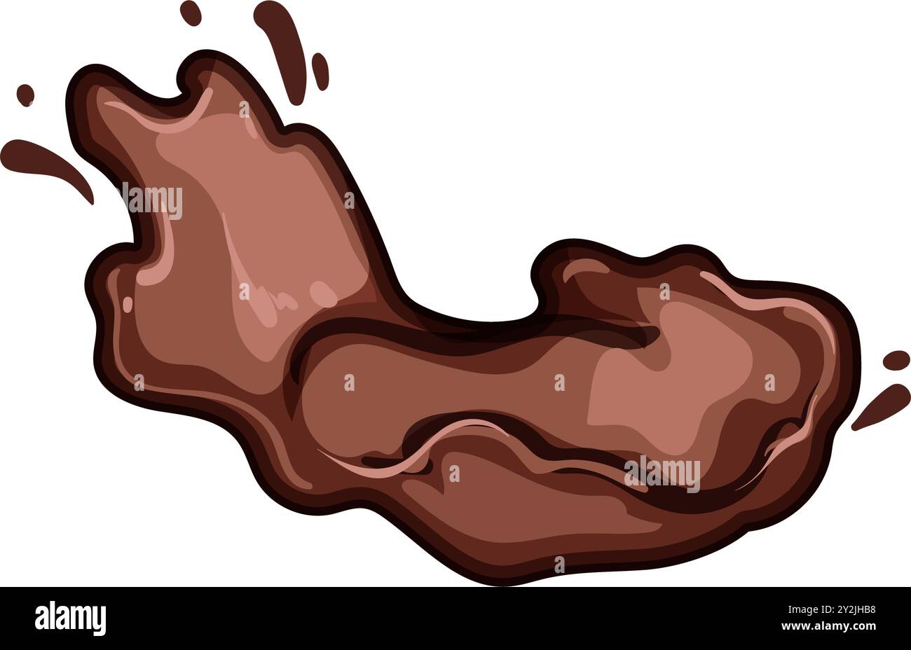 gourmet chocolate splash cartoon vector illustration Stock Vector Image ...
