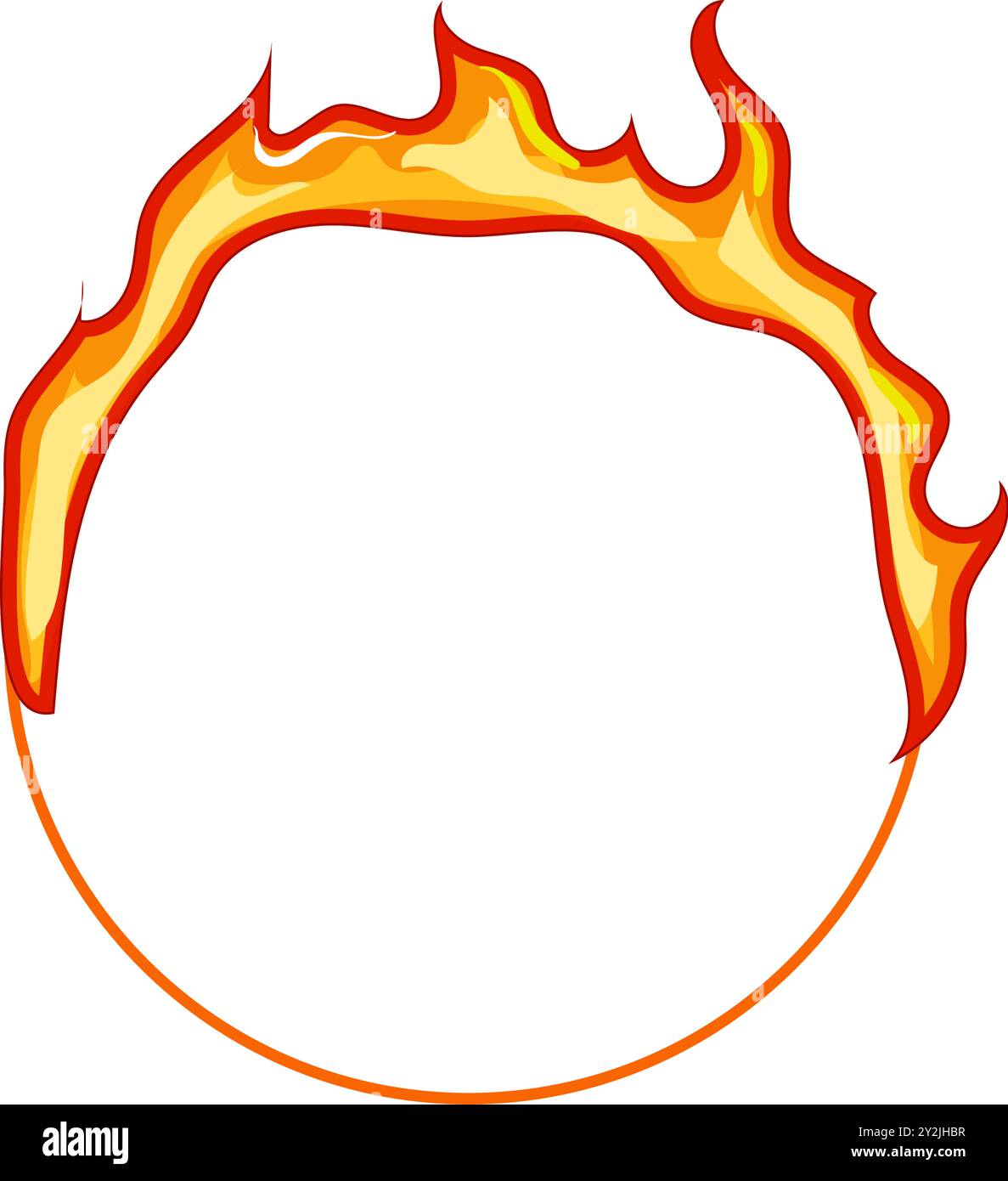 flame circle fire cartoon vector illustration Stock Vector Image & Art ...