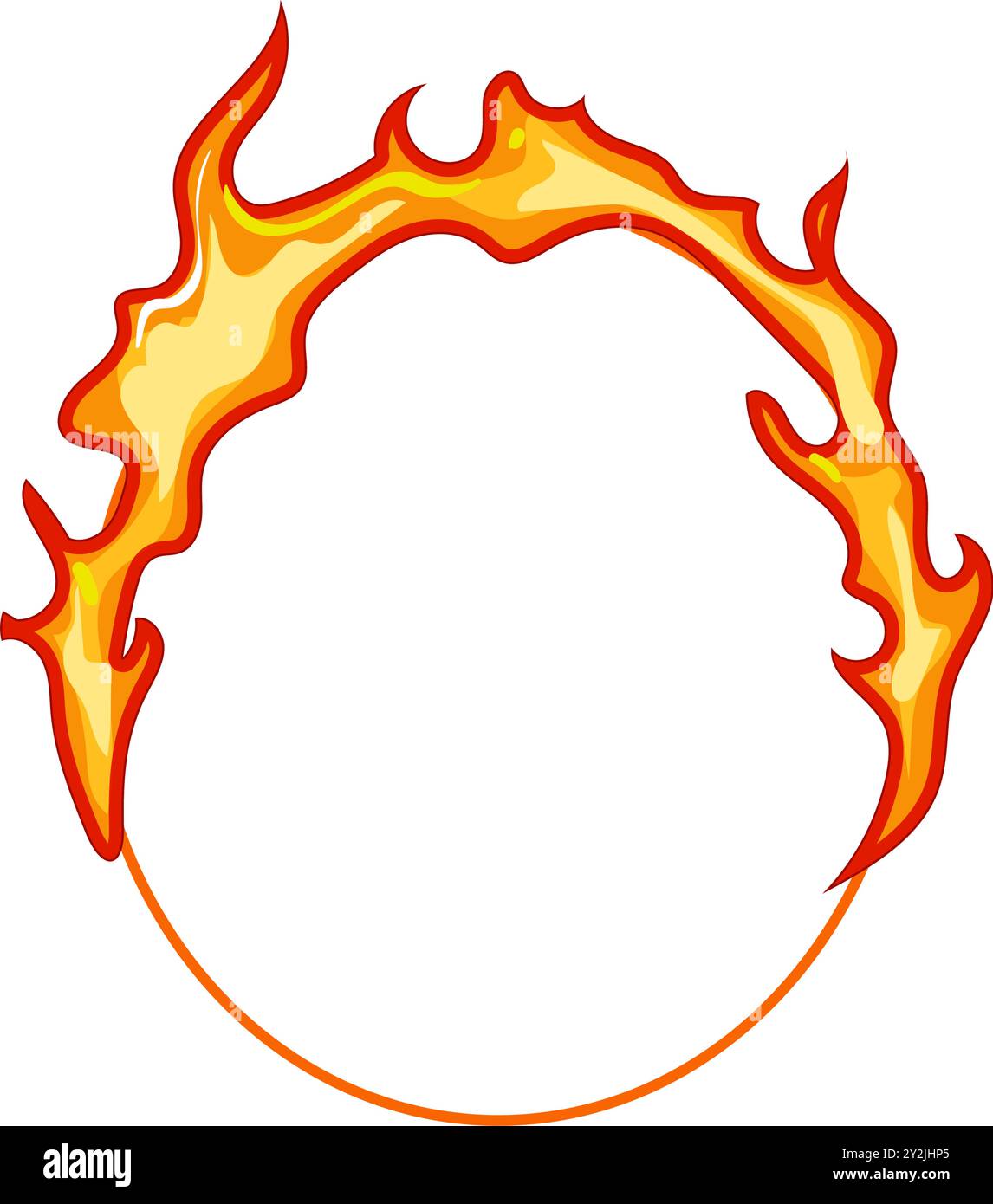 heat circle fire cartoon vector illustration Stock Vector Image & Art ...