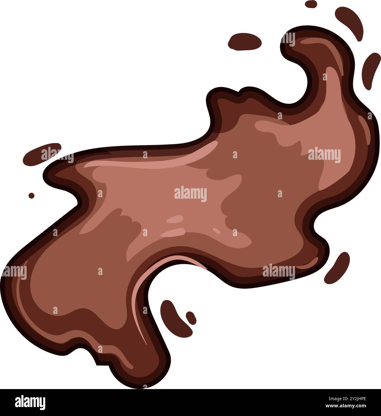 sweet chocolate splash cartoon vector illustration Stock Vector Image ...