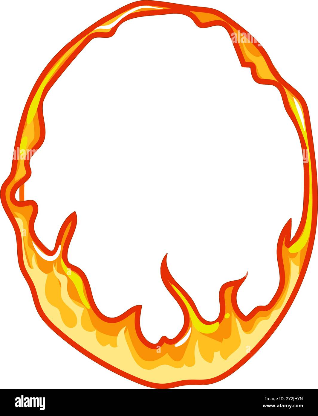 ignition circle fire cartoon vector illustration Stock Vector Image ...