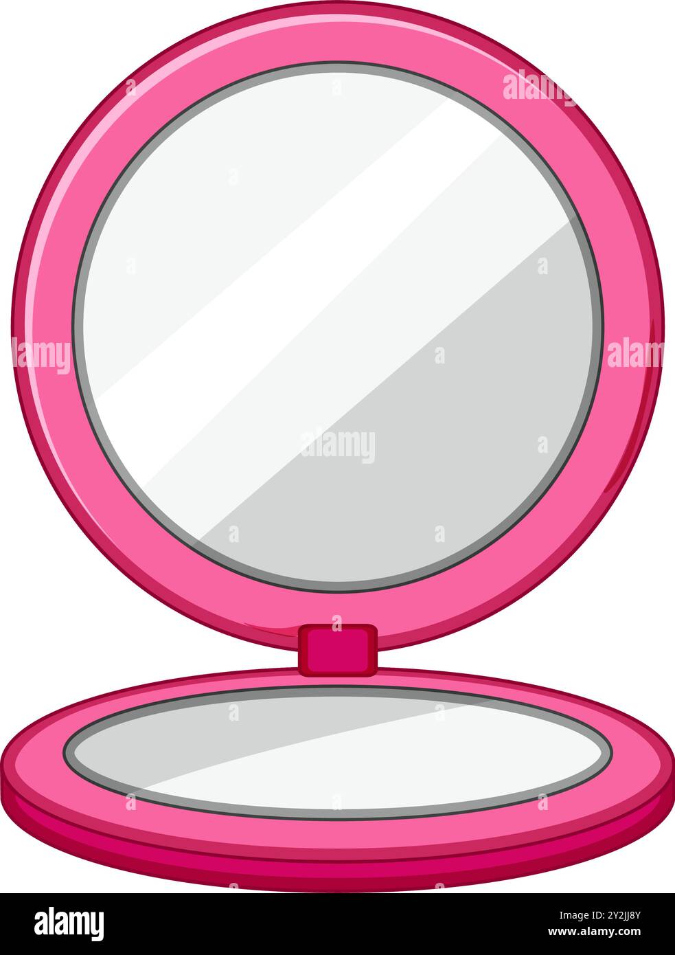 travel compact mirror cartoon vector illustration Stock Vector Image ...