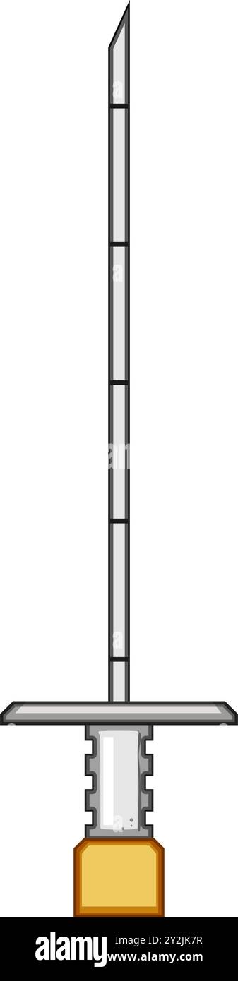 pain epidural needle cartoon vector illustration Stock Vector Image ...