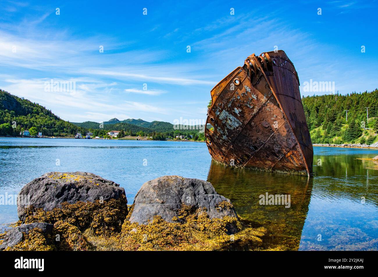 SS Charcot shipwreck in Conception Harbour, Newfoundland & Labrador ...