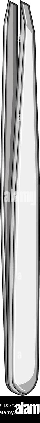 slant eyebrow tweezers cartoon vector illustration Stock Vector Image ...