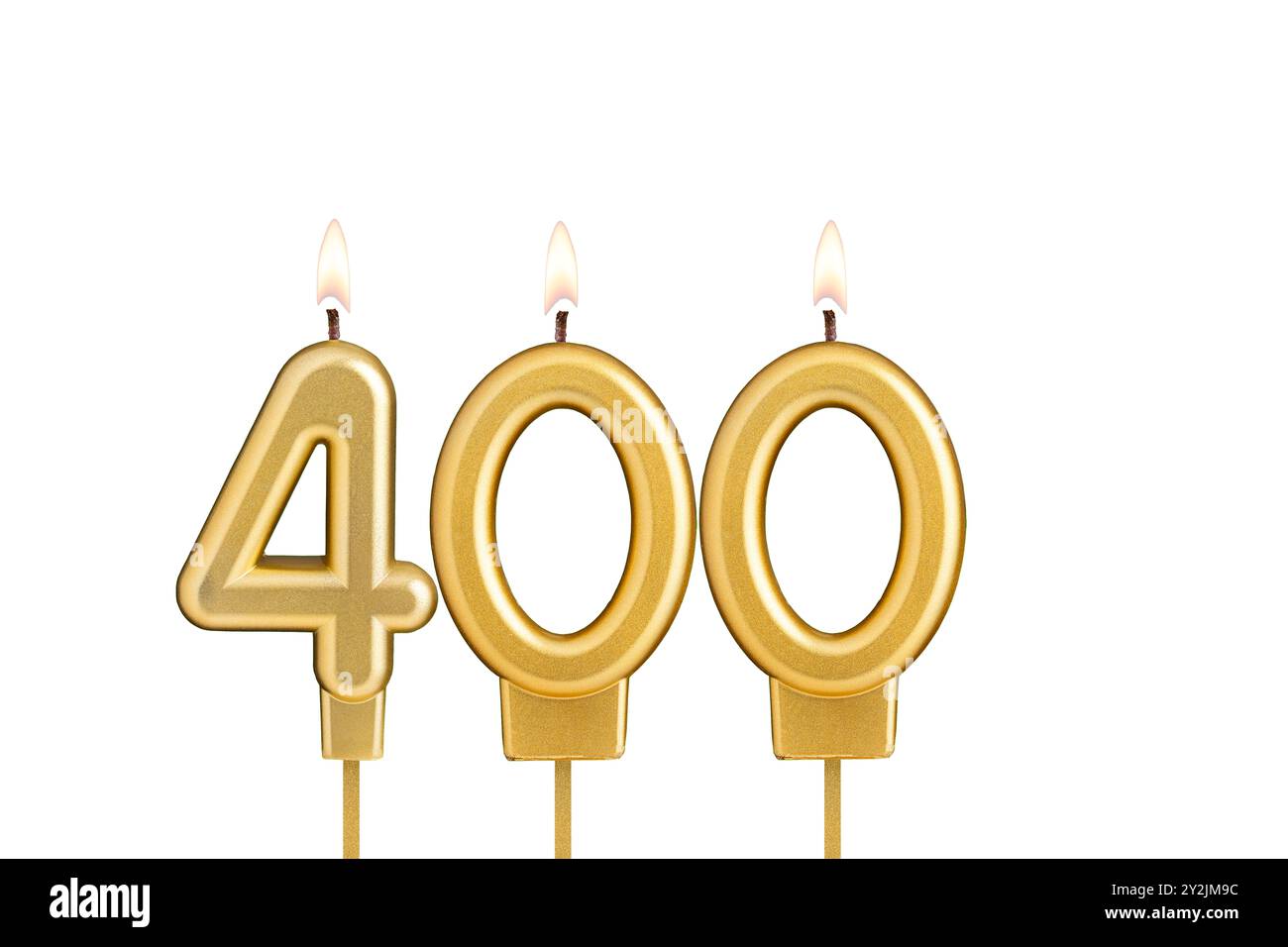Birthday candle number 400 on white background Stock Photo - Alamy