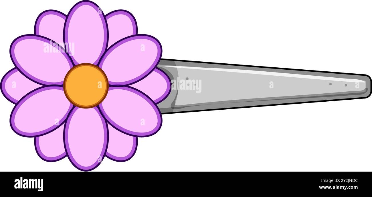 ponytail hair clip cartoon vector illustration Stock Vector Image & Art ...