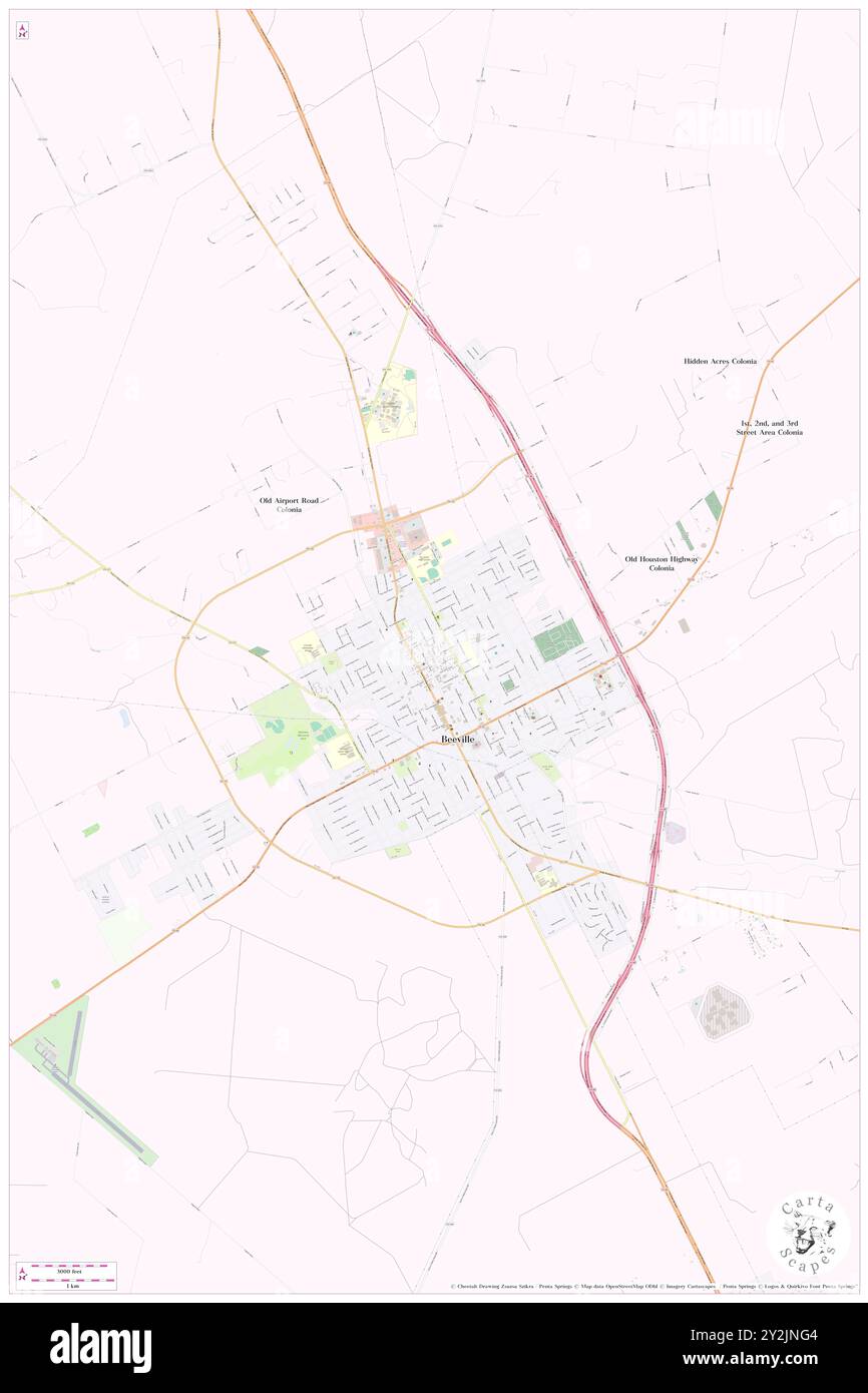 Map of beeville texas Cut Out Stock Images & Pictures - Alamy