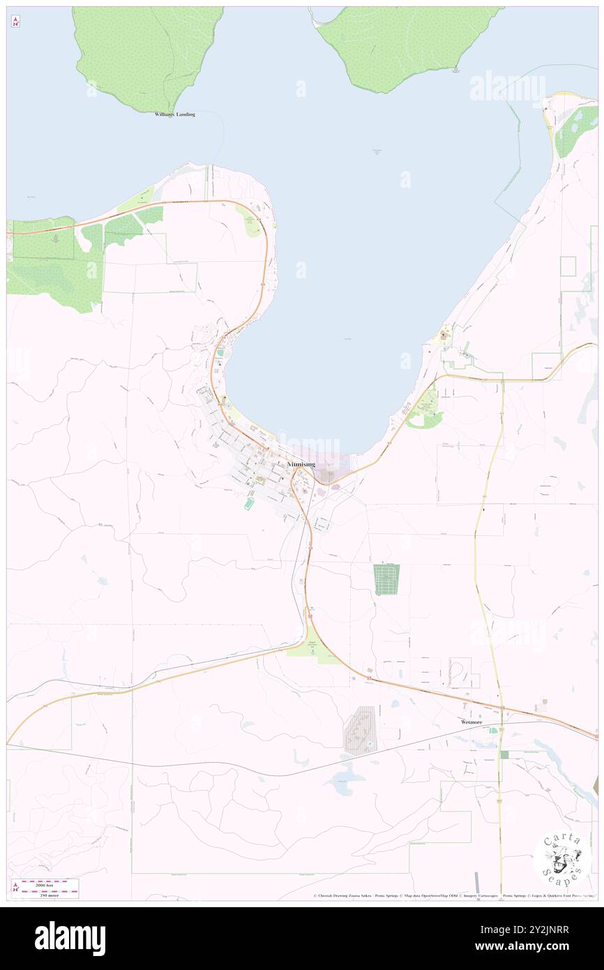 Alger county map hi-res stock photography and images - Alamy