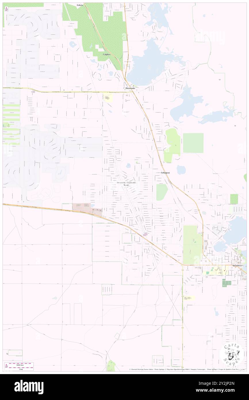 Map of inverness florida Cut Out Stock Images & Pictures - Alamy