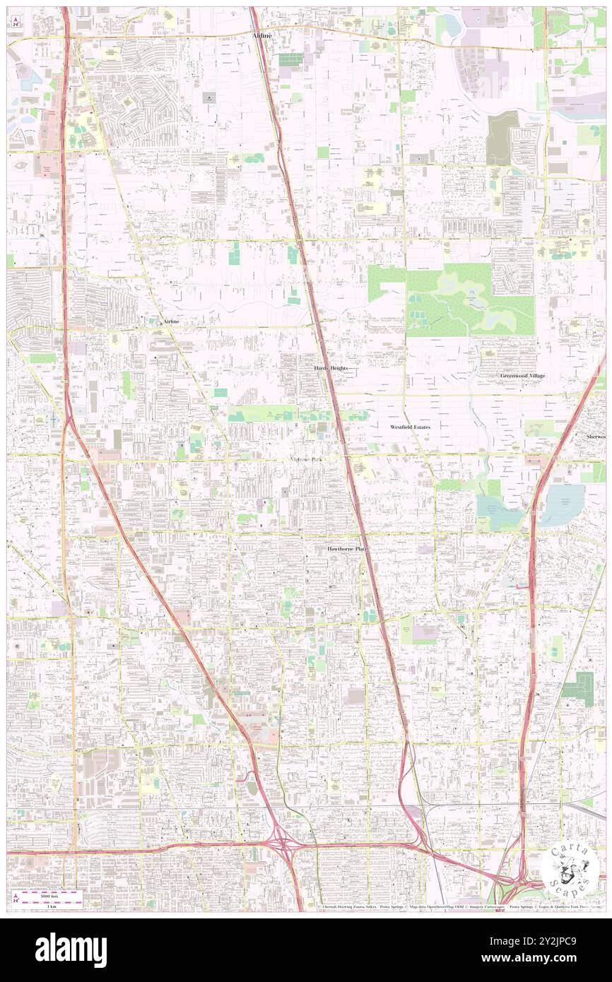 Melrose Park, Harris County, US, United States, Texas, N 29 52' 12'', S ...