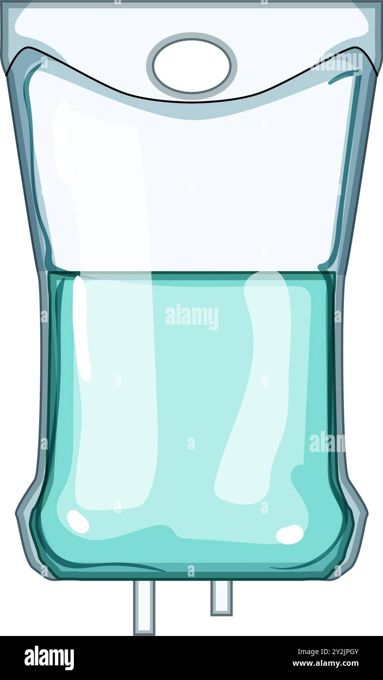 saline iv drip bag cartoon vector illustration Stock Vector Image & Art ...