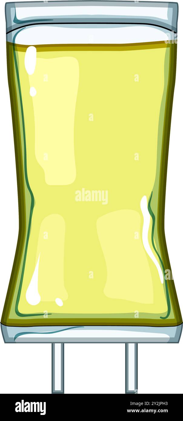 hydration iv drip bag cartoon vector illustration Stock Vector Image ...