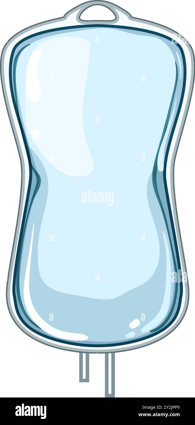 infusion iv drip bag cartoon vector illustration Stock Vector Image ...