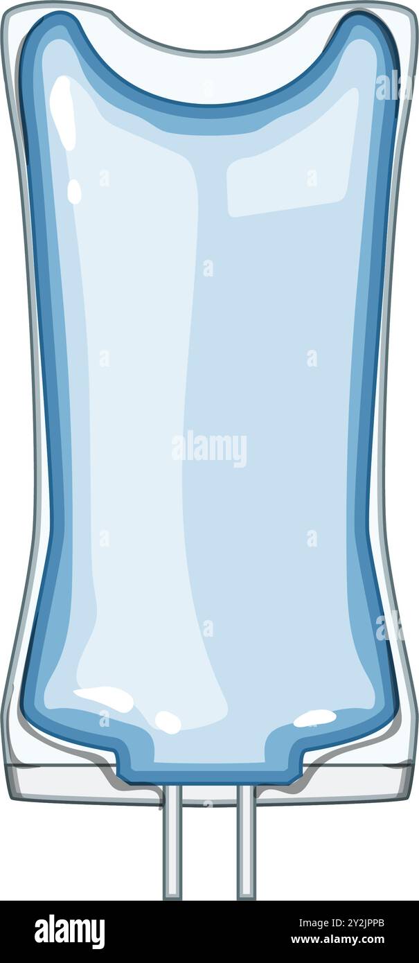 treatment iv drip bag cartoon vector illustration Stock Vector Image ...
