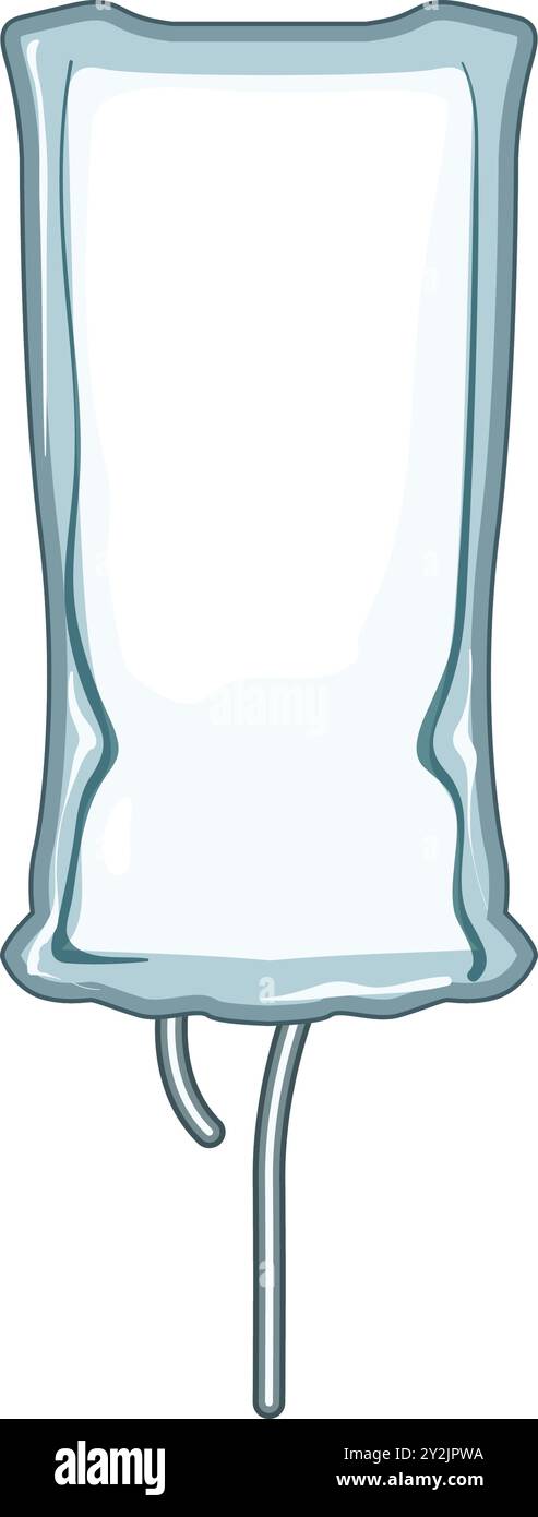 medical iv drip bag cartoon vector illustration Stock Vector Image ...