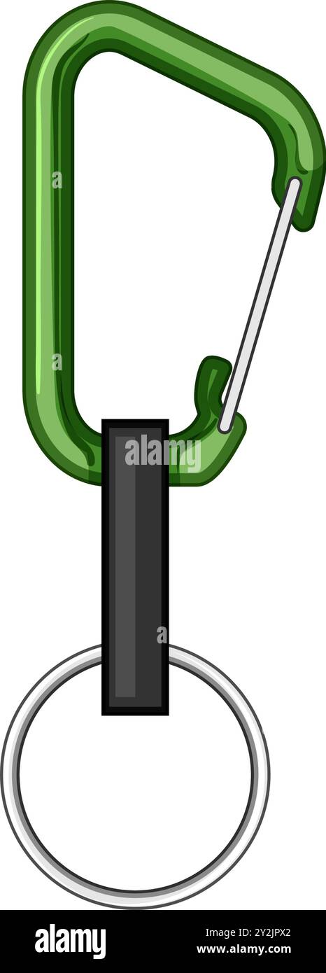 holder key ring clip cartoon vector illustration Stock Vector Image ...