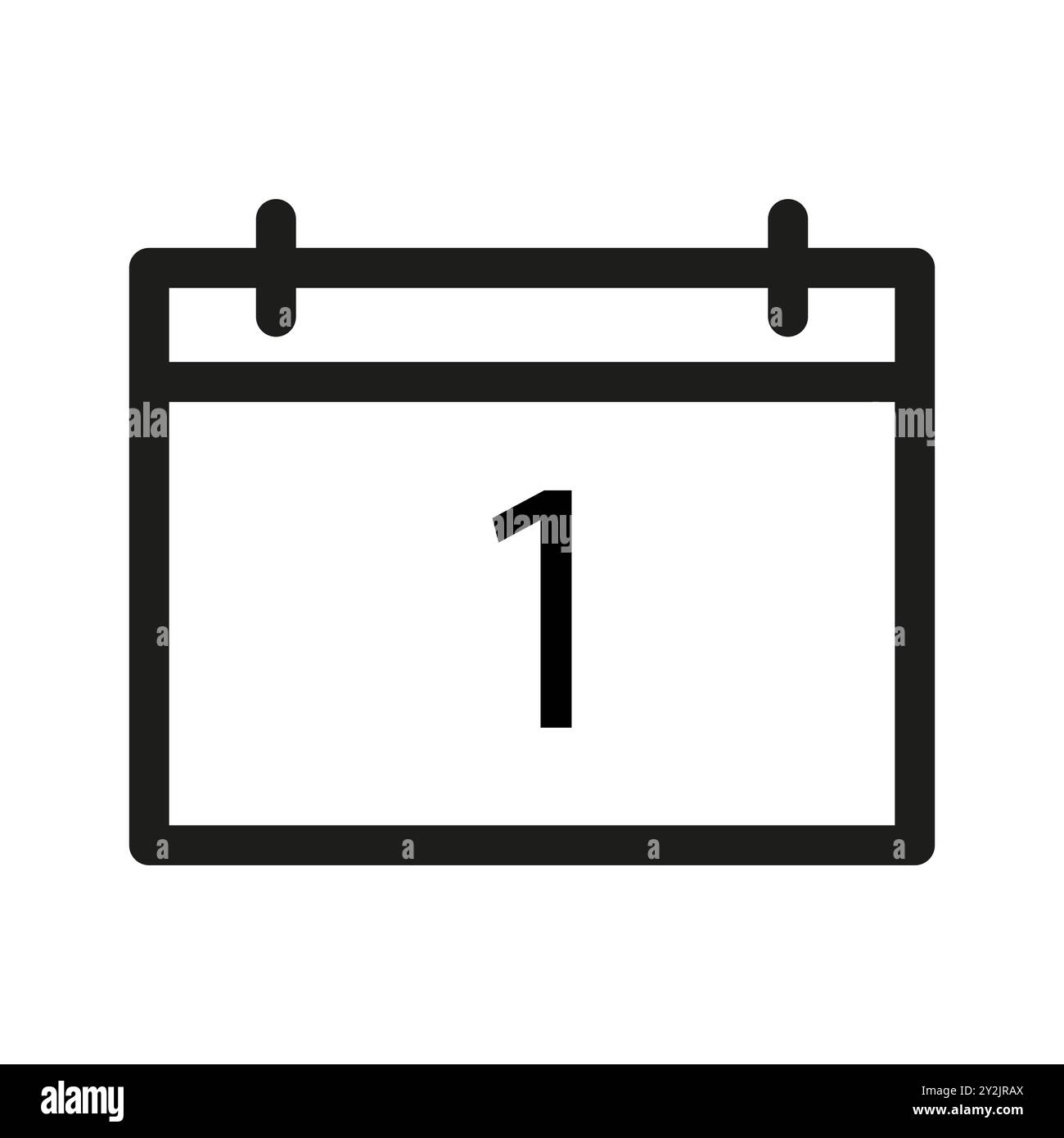 Calendar icon. Date number one. Simple reminder symbol. Minimalist ...