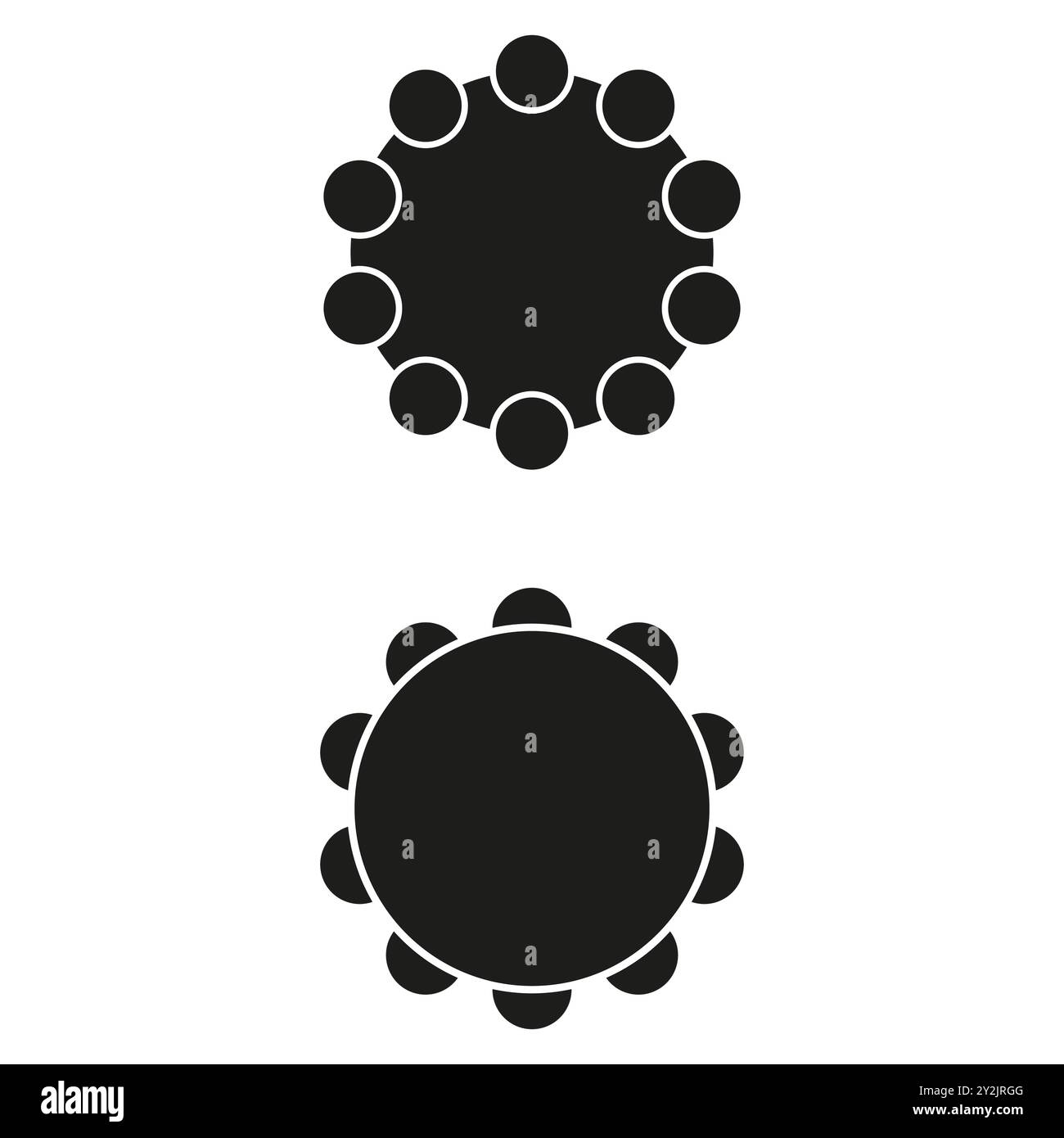 Circular gear icon. Simple cogwheel design. Abstract vector shape ...