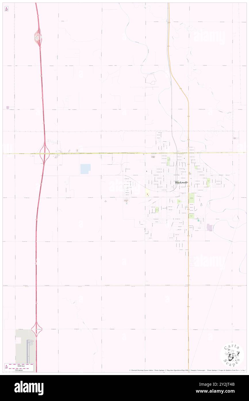 Map of blackwell oklahoma Cut Out Stock Images & Pictures - Alamy